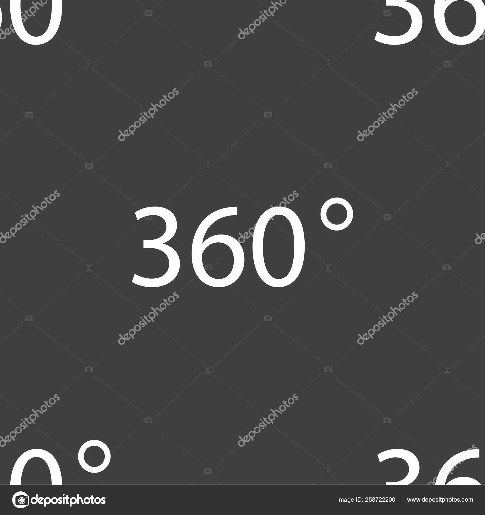 Angle 360 Degrees Sign Icon Geometry Math Symbol Full Rotation — Stock ...