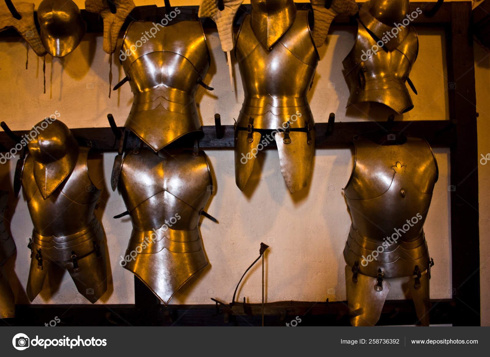Medieval Weapons Italian Castle Close Turin North Italy — Stock Photo ...