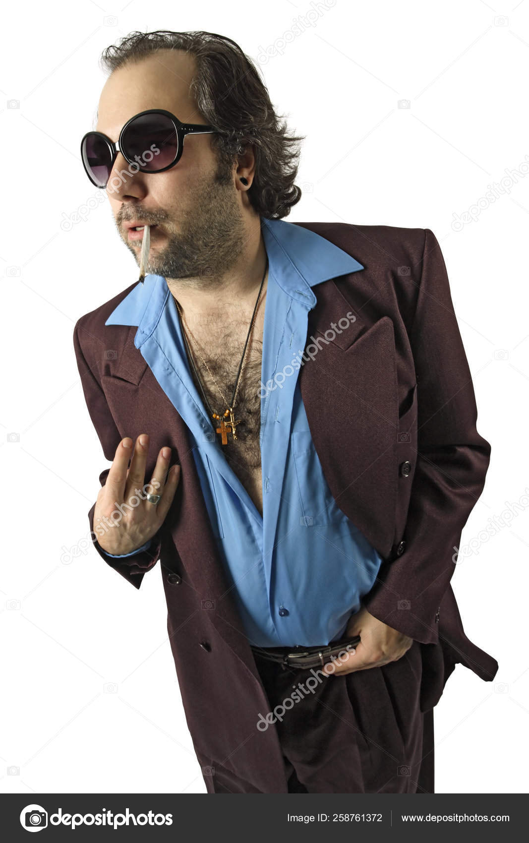 Sleazy Guy Car Salesman Con Man Retro Suit Wearing Man Stock Photo by ...