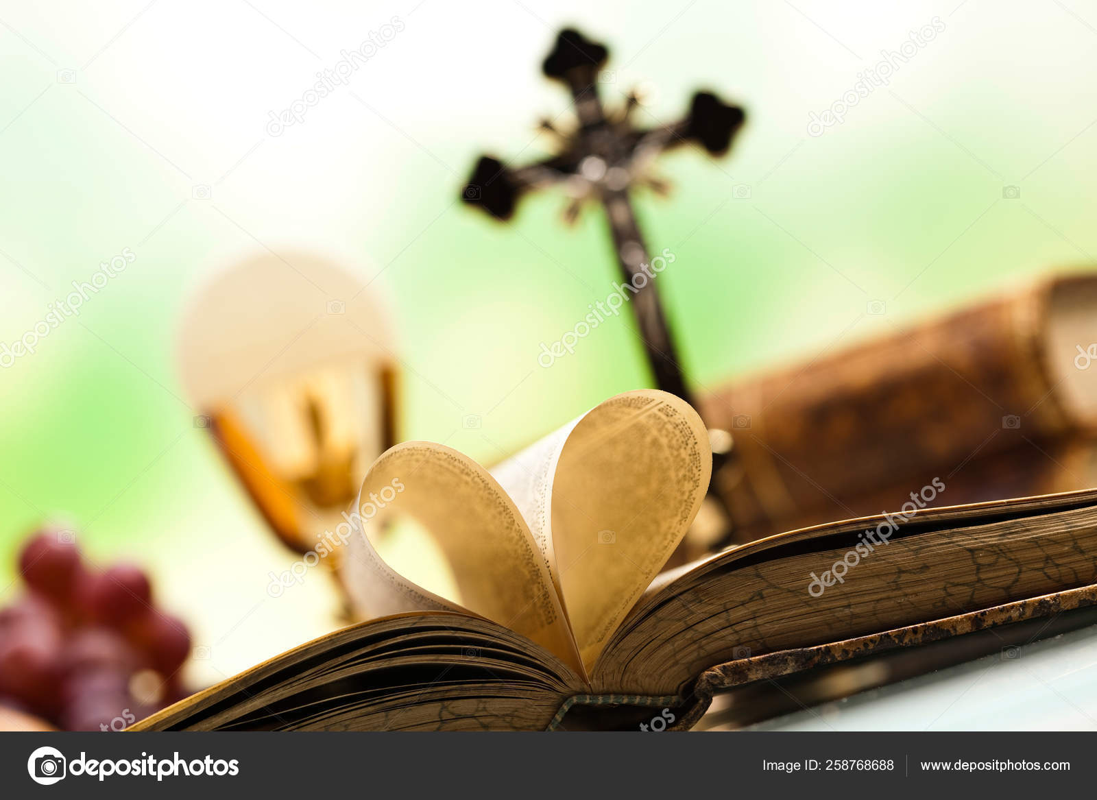 Christian Holy Communion Bright Background Saturated Concept Stock ...