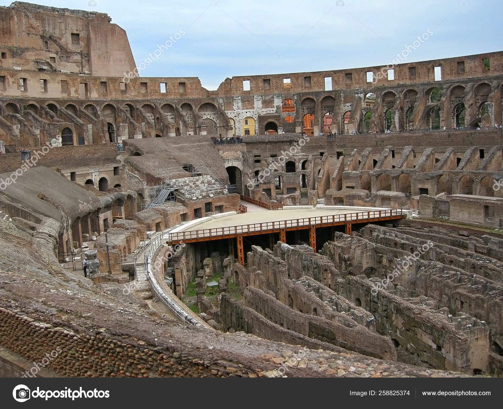 Ancient Ruins Great Stadium Colosseo Rome Italy Stock Photo by ...