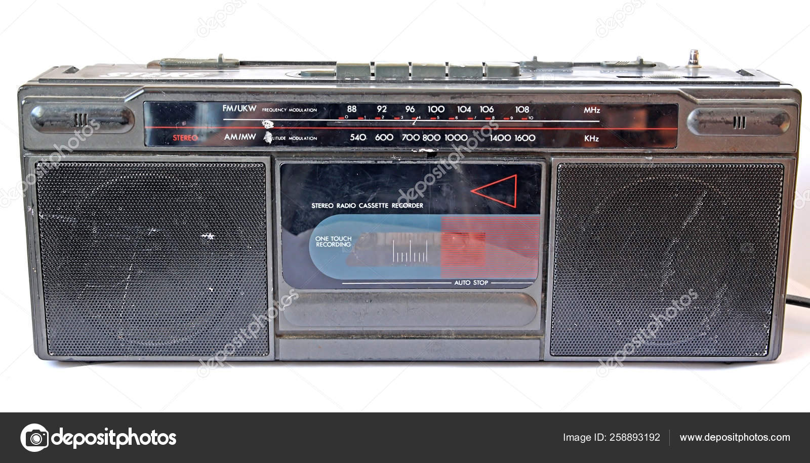 Old Cassette Tape Recorder White Background Stock Photo by ©YAYImages ...