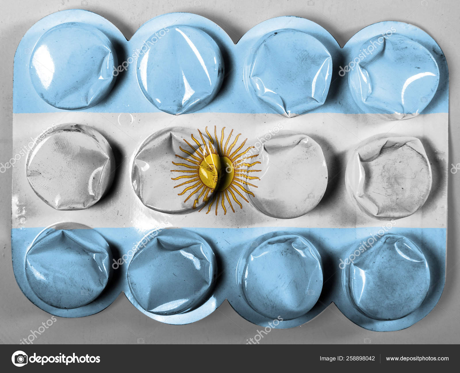 Argentine Argentinean Flag Painted Tablets Pills Stock Photo by ...