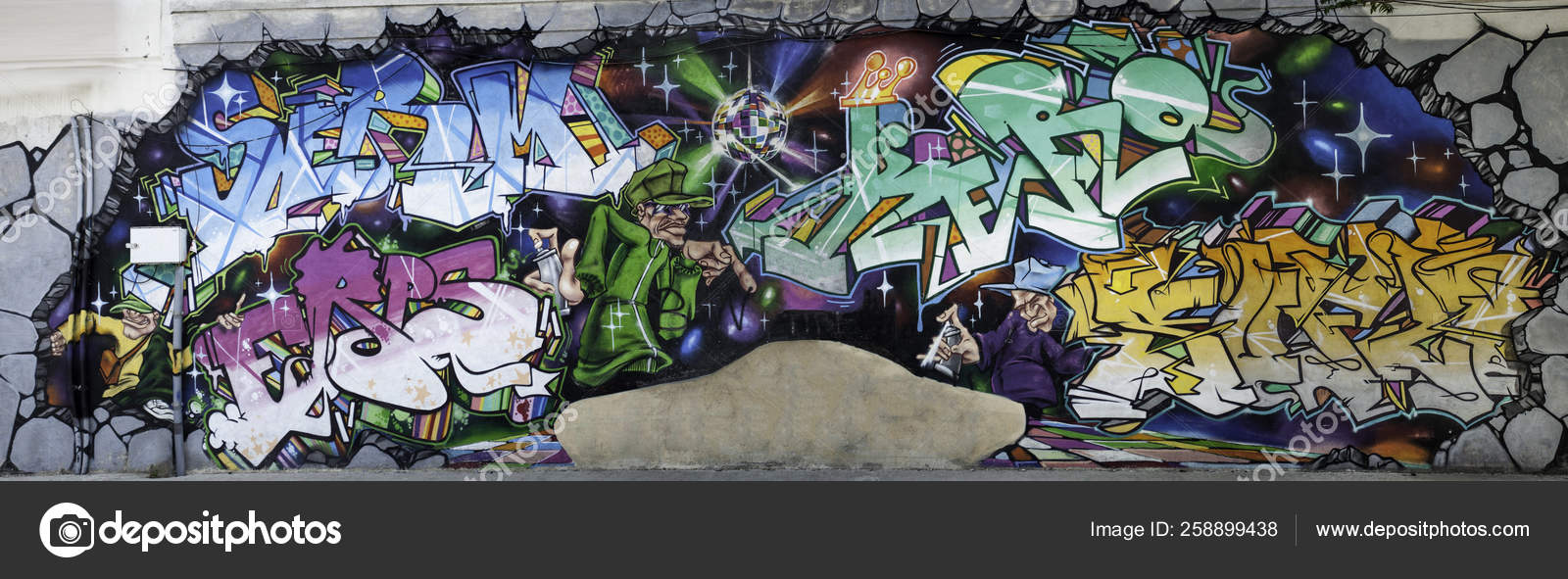 Big Graffiti Panorama Bucharest Street Stock Photo by ©YAYImages 258899438
