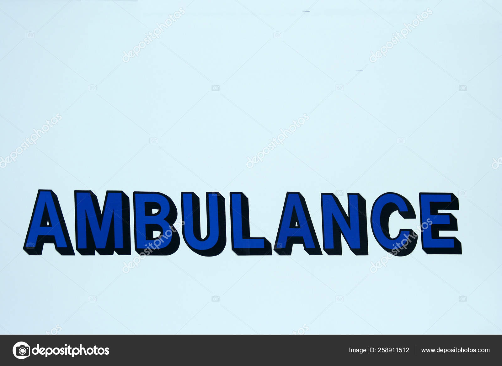 Ambulance Sign Empty Background — Stock Photo © YAYImages #258911512
