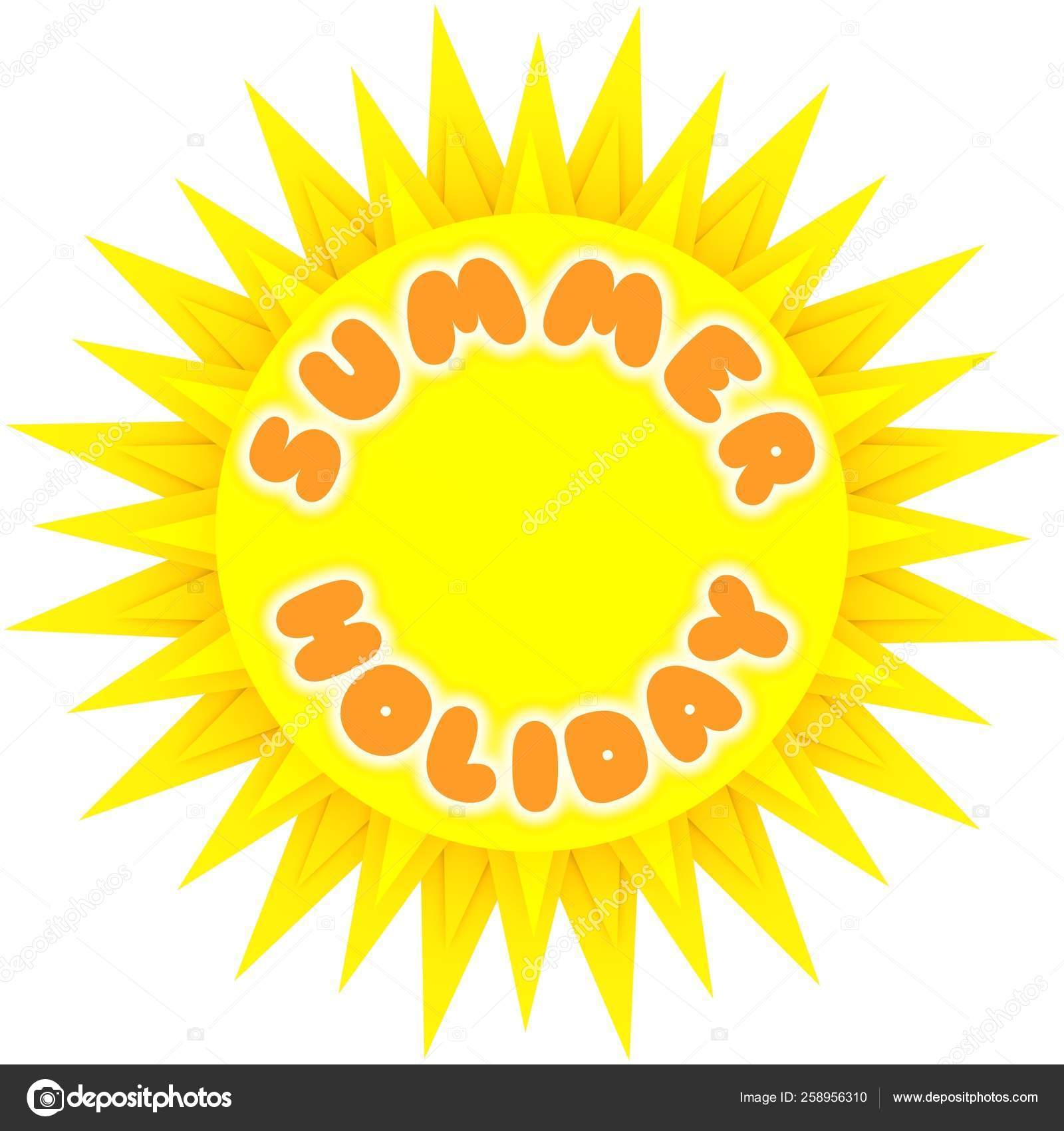 Illustration Sun Words Summer Holiday Stock Photo by ©YAYImages 258956310