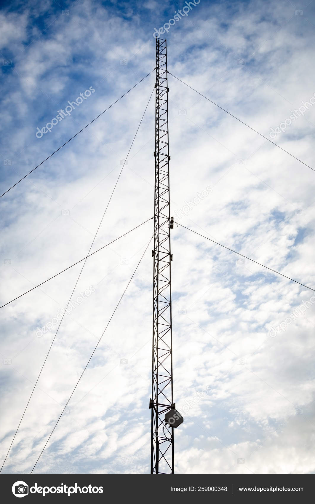 Telecommunication Pylon Sky Background Stock Photo by ©YAYImages 259000348