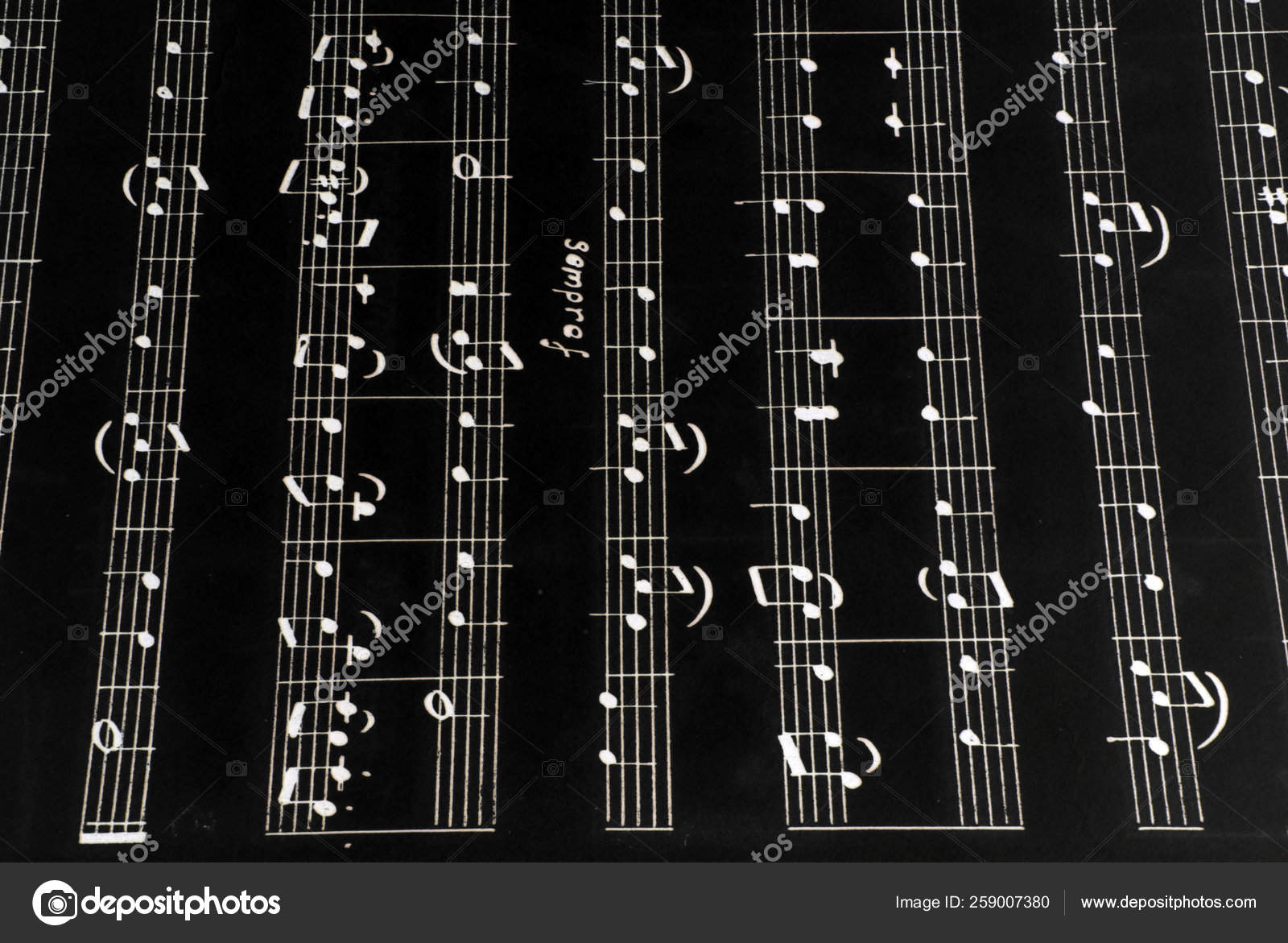 Music Sheet Reverse Notation Musial Background Stock Photo by ...