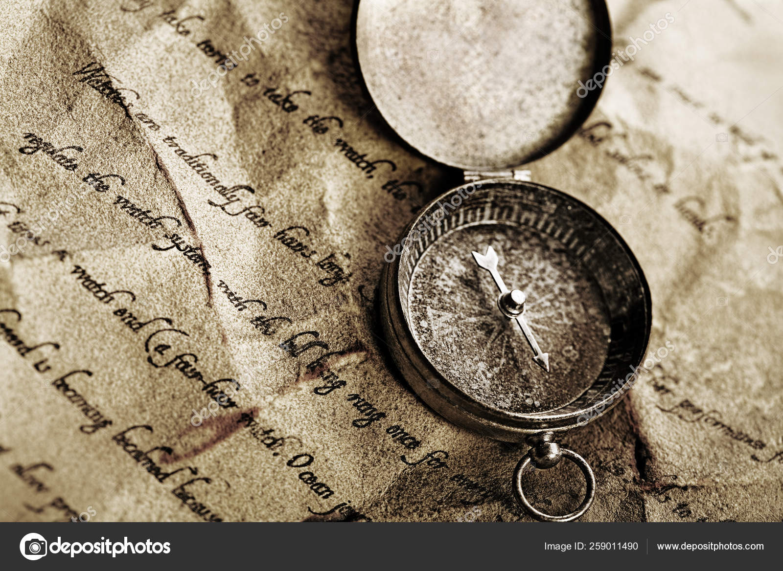 Compass Old Map Background Stock Photo by ©YAYImages 259011490