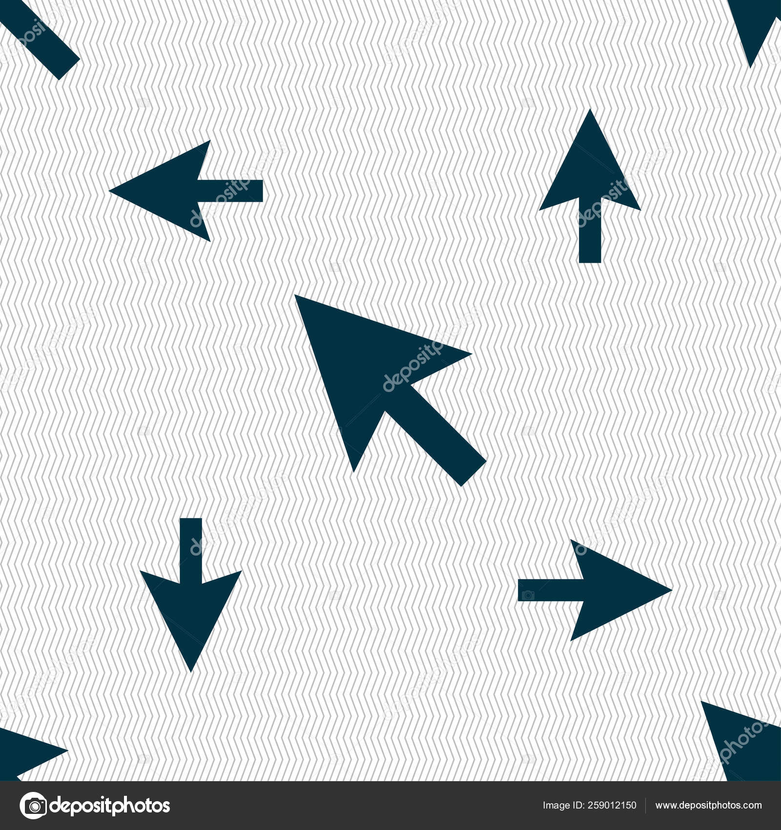 Arrow Cursor Computer Mouse Icon Sign Seamless Pattern Geometric Texture Stock Photo by ...