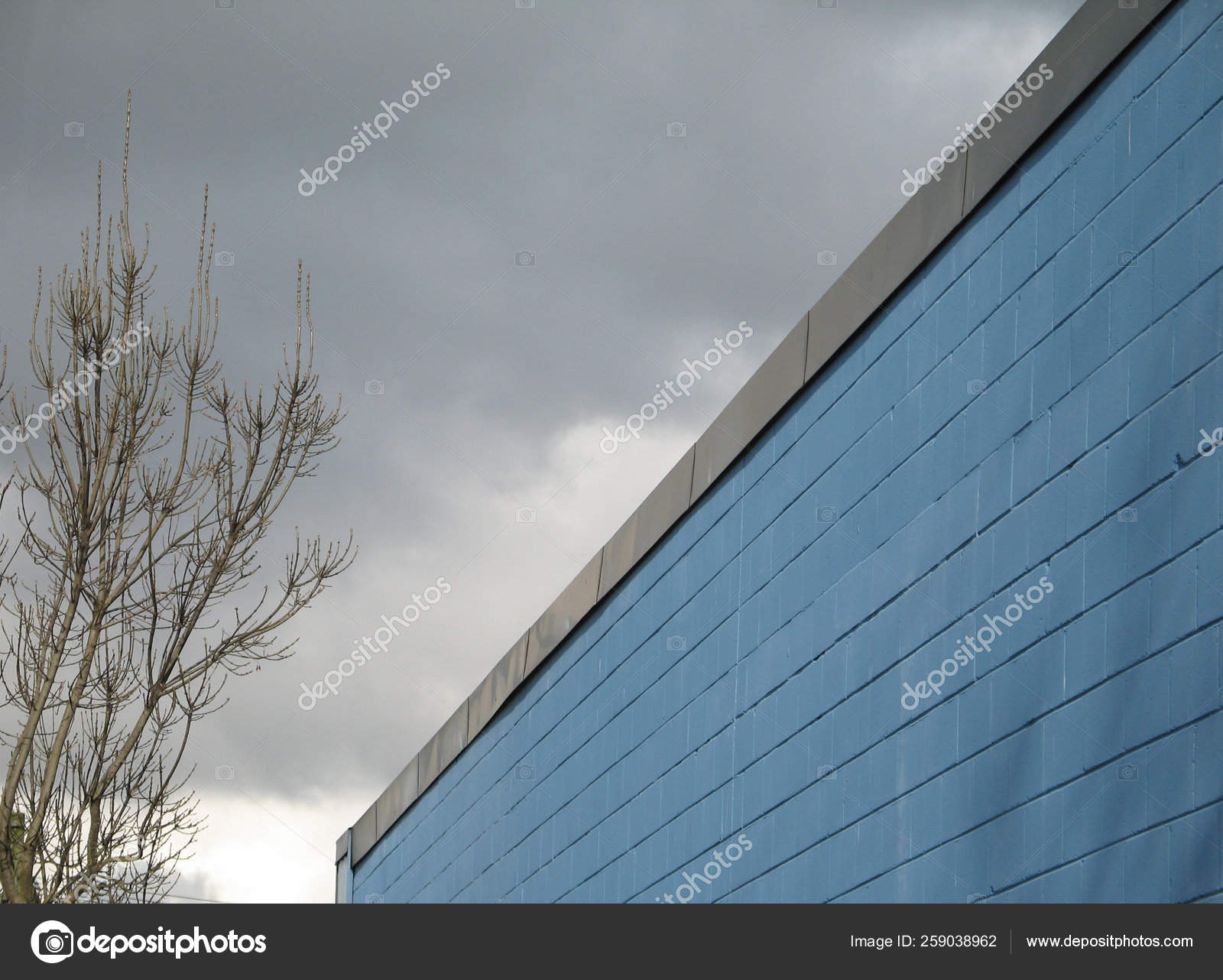 Blue Industrial Building View Stock Photo by ©YAYImages 259038962