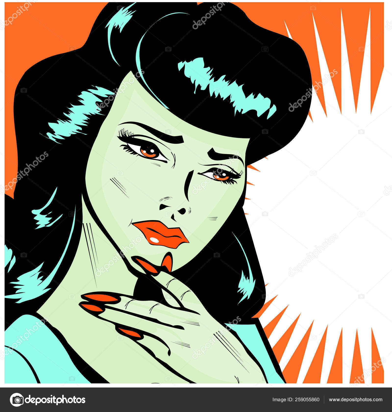 Maybe Maybe Lady Trying Make Decision Popart Collection Stock ...