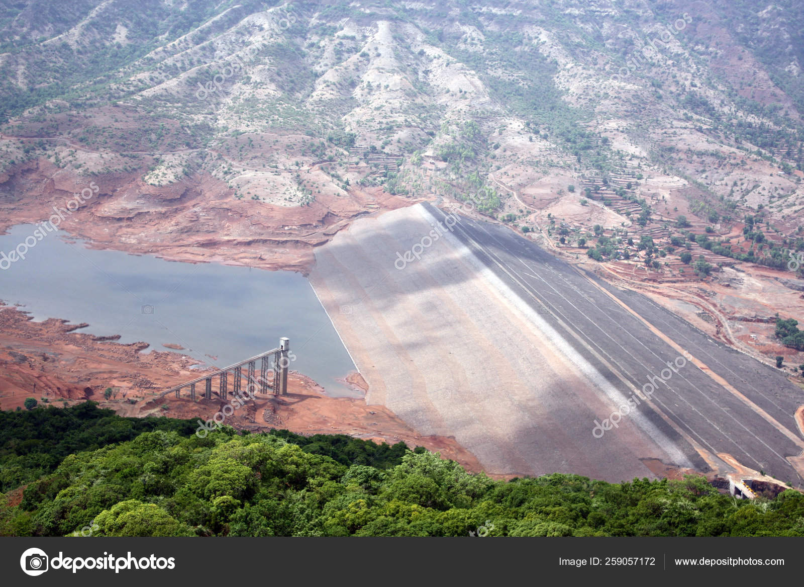 Birdseye View Construction New Dam India Stock Photo by ©YAYImages ...