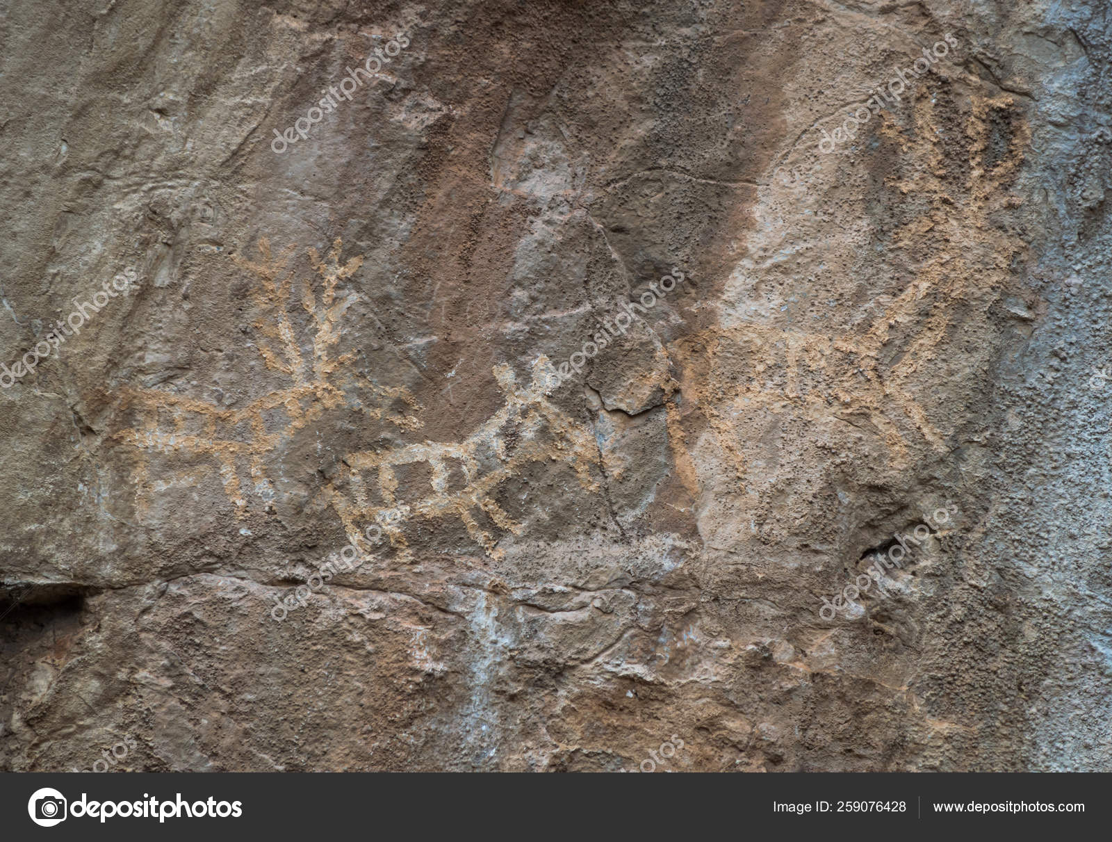 Dibujos Prehistóricos Lipci Rock Montenegro — Foto editorial de stock ...