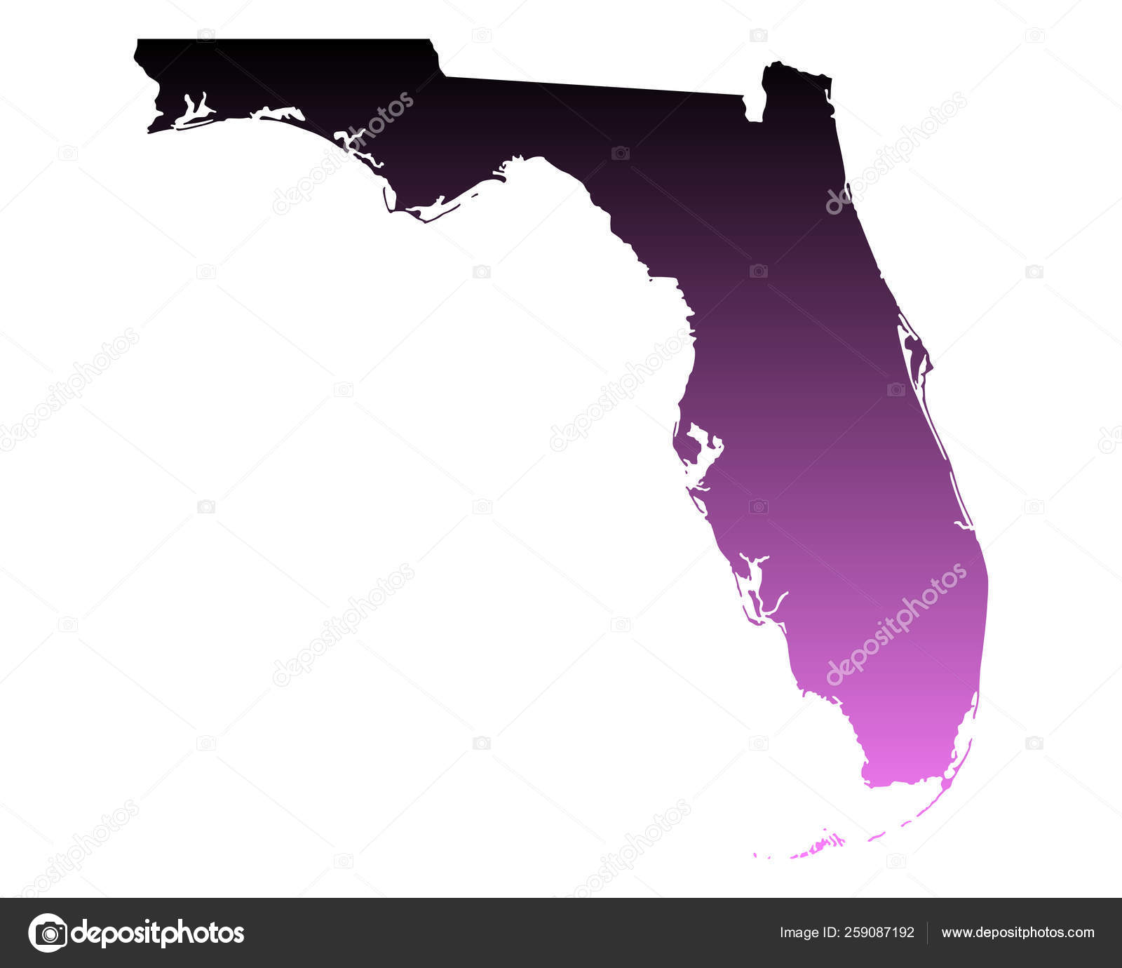 Map Florida Isolated White Background Stock Photo by ©YAYImages 259087192