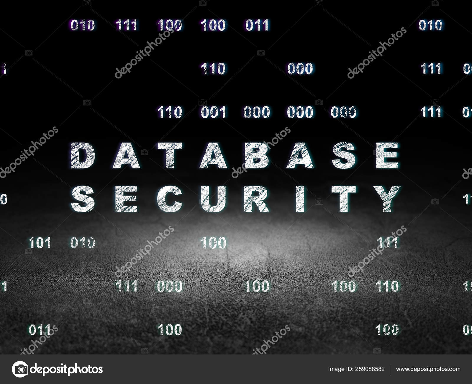 Database Concept Glowing Text Database Security Grunge Dark Room Dirty ...