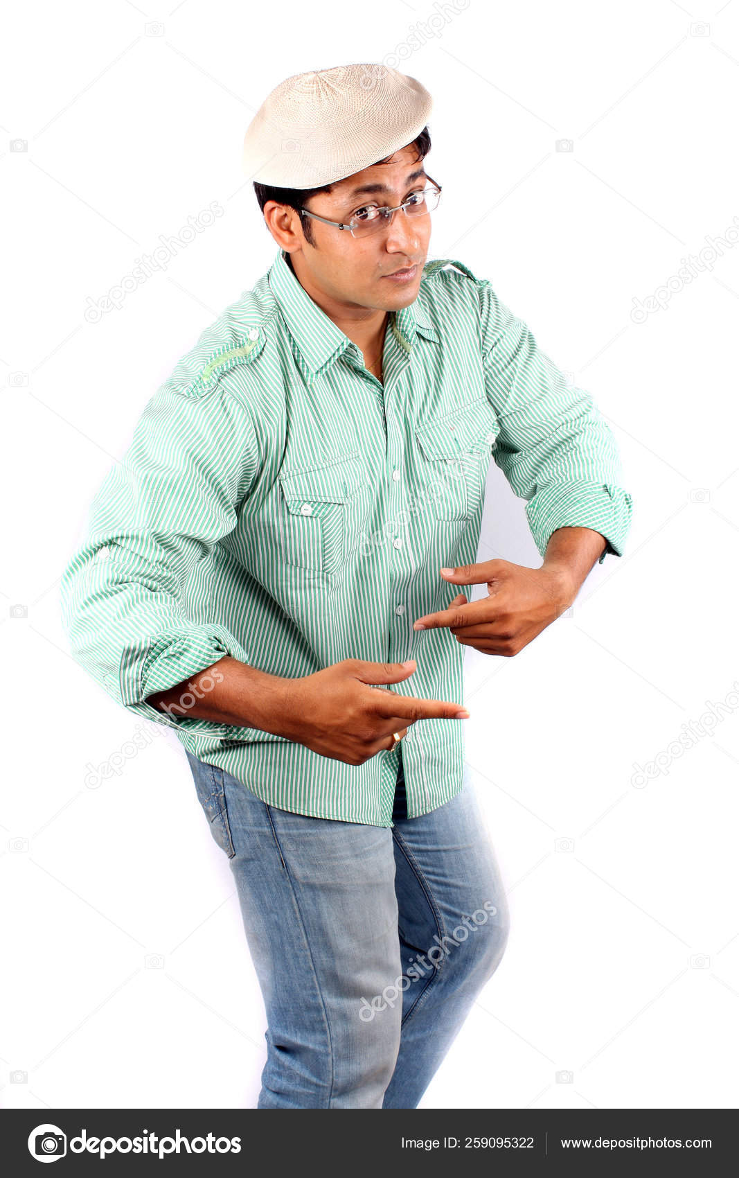 Indian Actor Funny Mood White Studio Background Stock Photo by ...