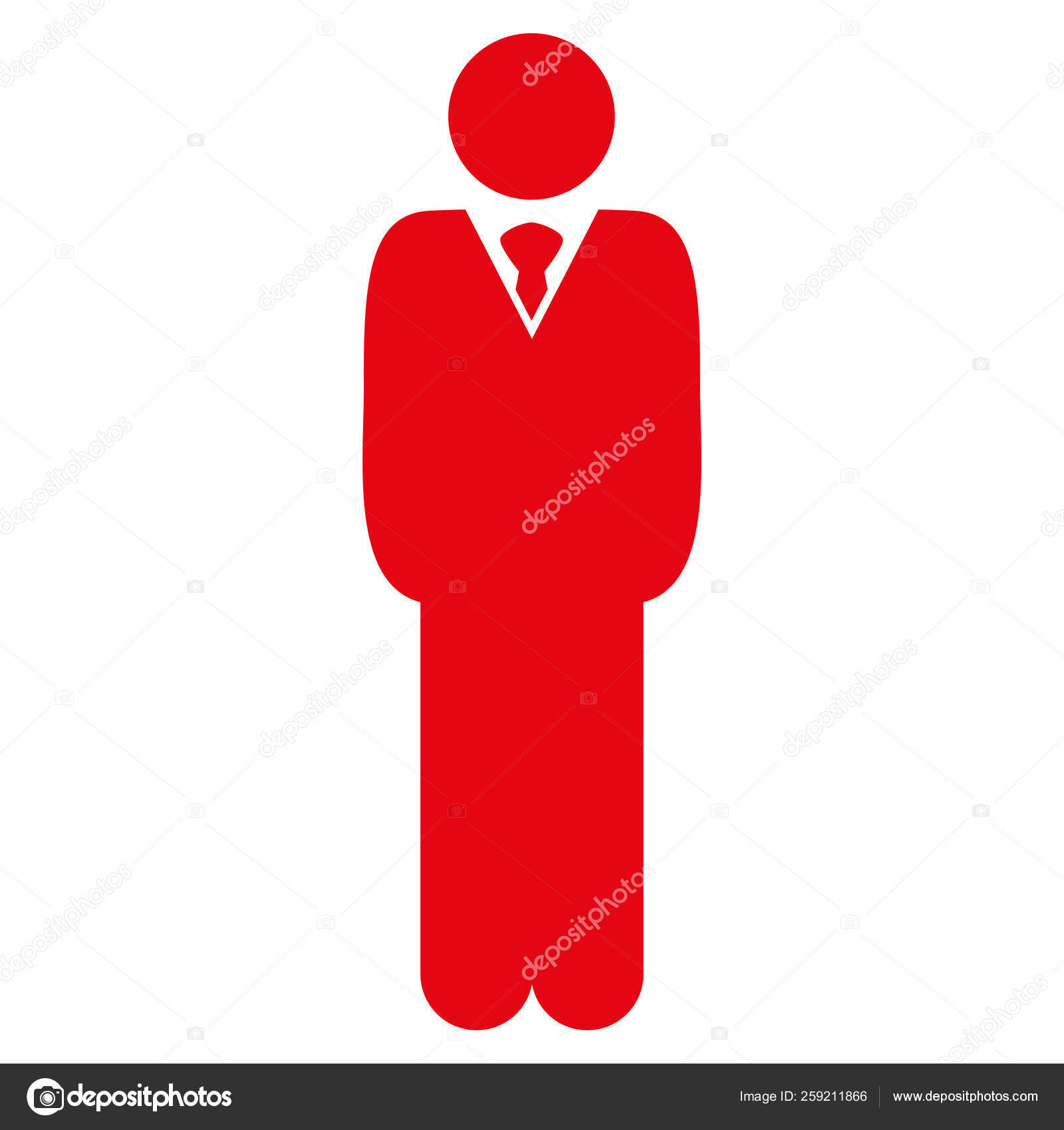 Manager Icon Flat Raster Symbol Uses Red Color Rounded Angles Stock ...