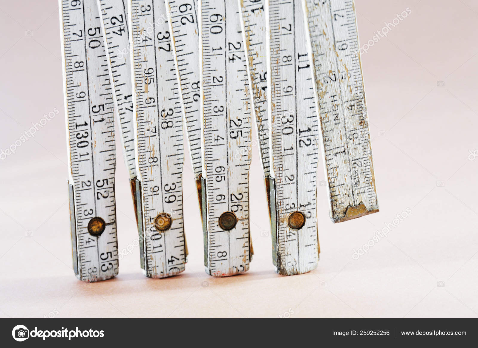 Old Worn Folding Carpenter's Ruler Closeup Stock Photo by ©YAYImages ...