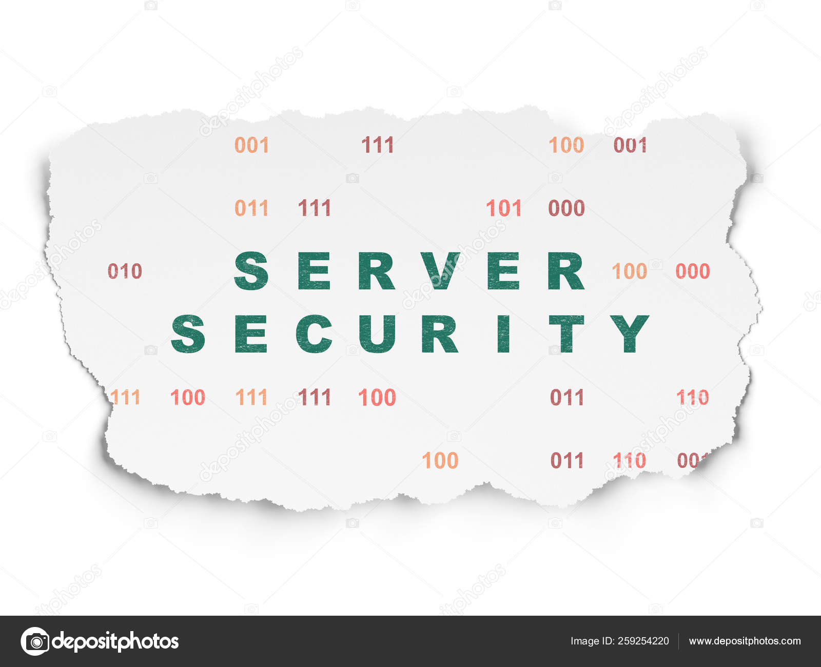 Protection Concept Painted Green Text Server Security Torn Paper Background Stock Photo by ...
