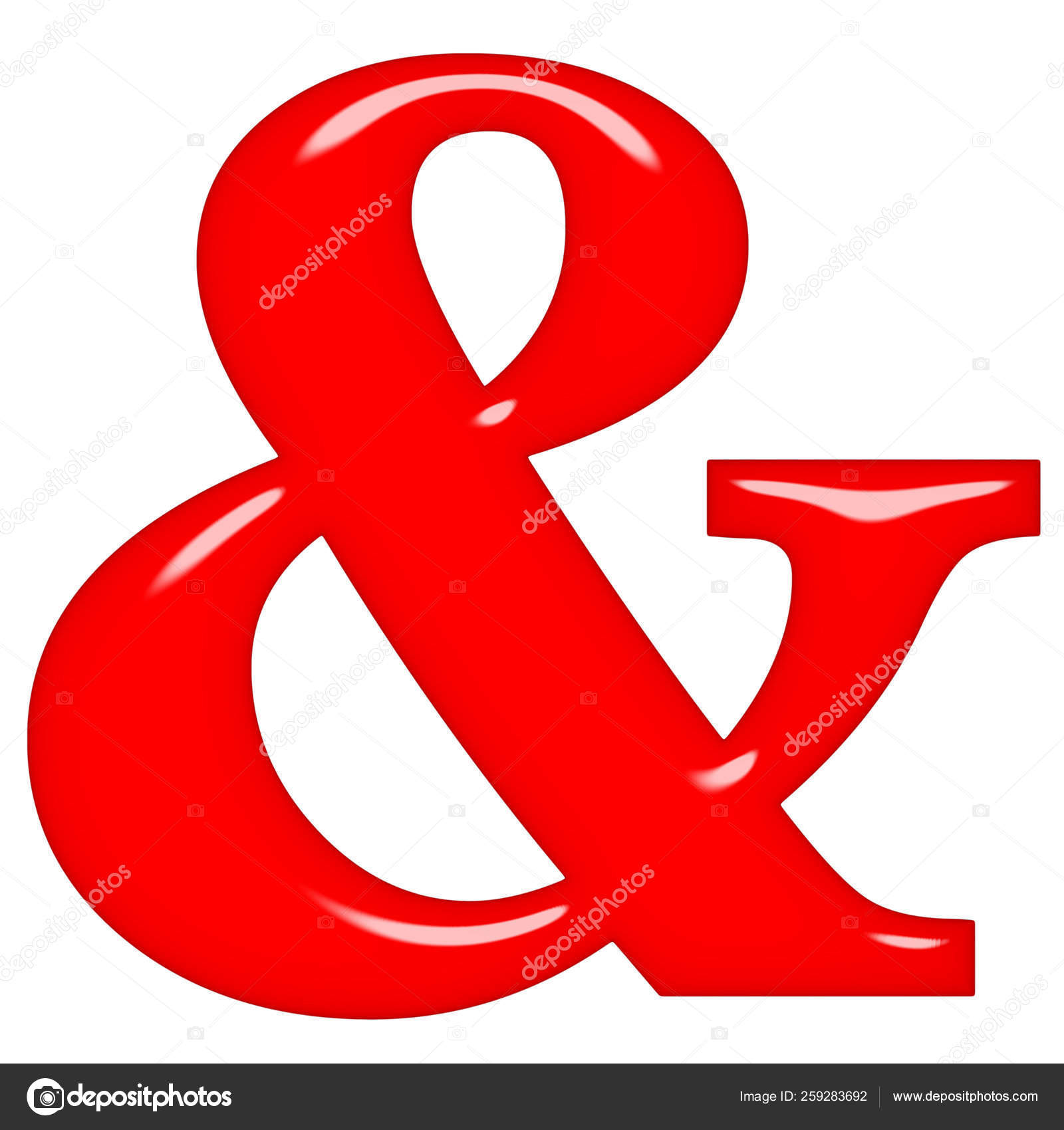Red Ampersand Isolated White — Stock Photo © YAYImages #259283692