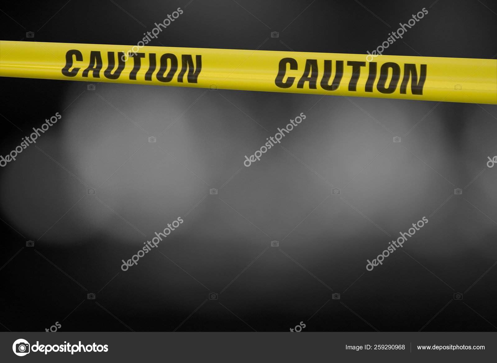 Yellow Tape Word Caution Warning Light Background — Stock Photo ...
