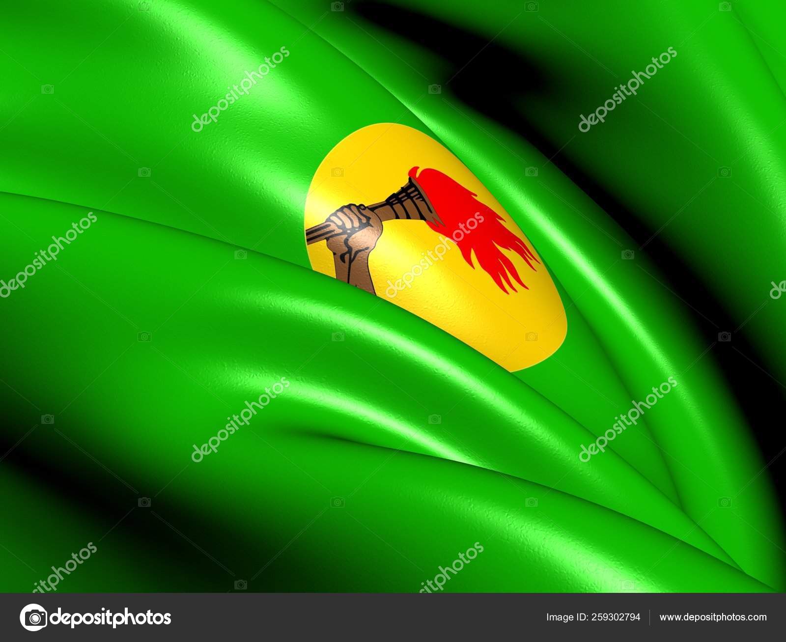 Republic Zaire Flag Close Stock Illustration by ©YAYImages #259302794