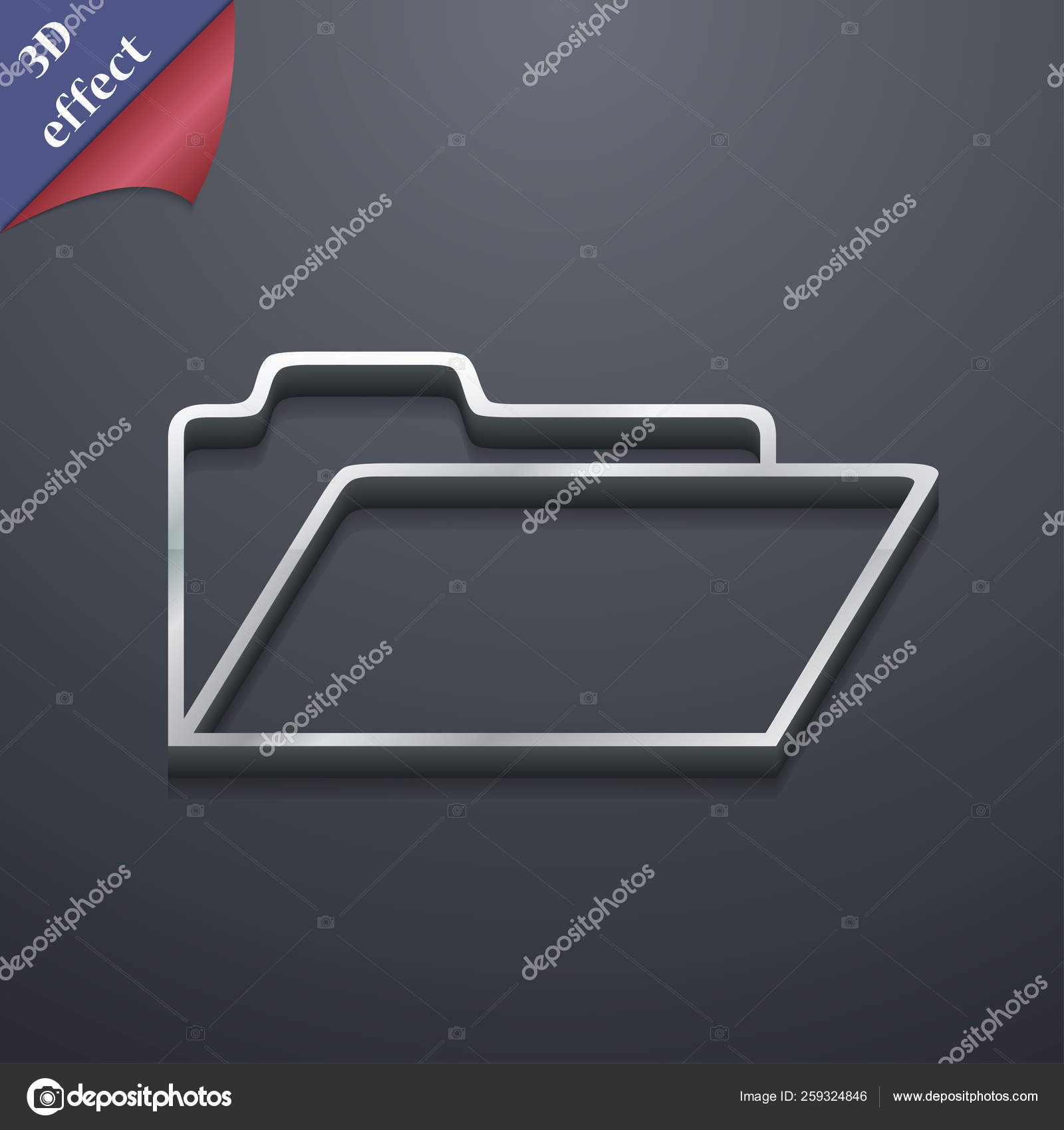 Document Folder Icon Symbol Style Trendy Modern Design Space Your Stock ...