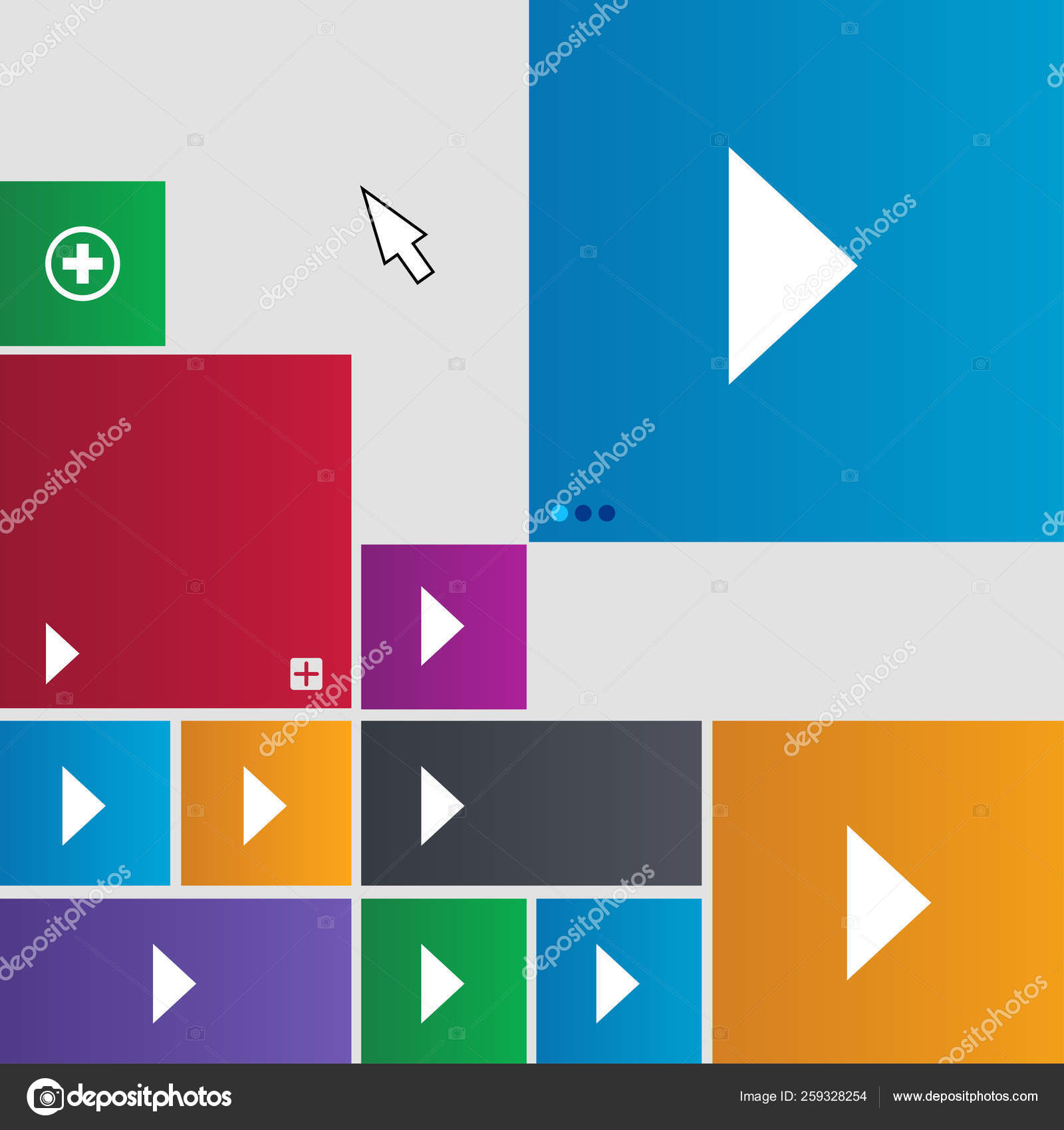 Play Button Icon Sign Metro Style Buttons Modern Interface Website Stock Photo by ©YAYImages ...