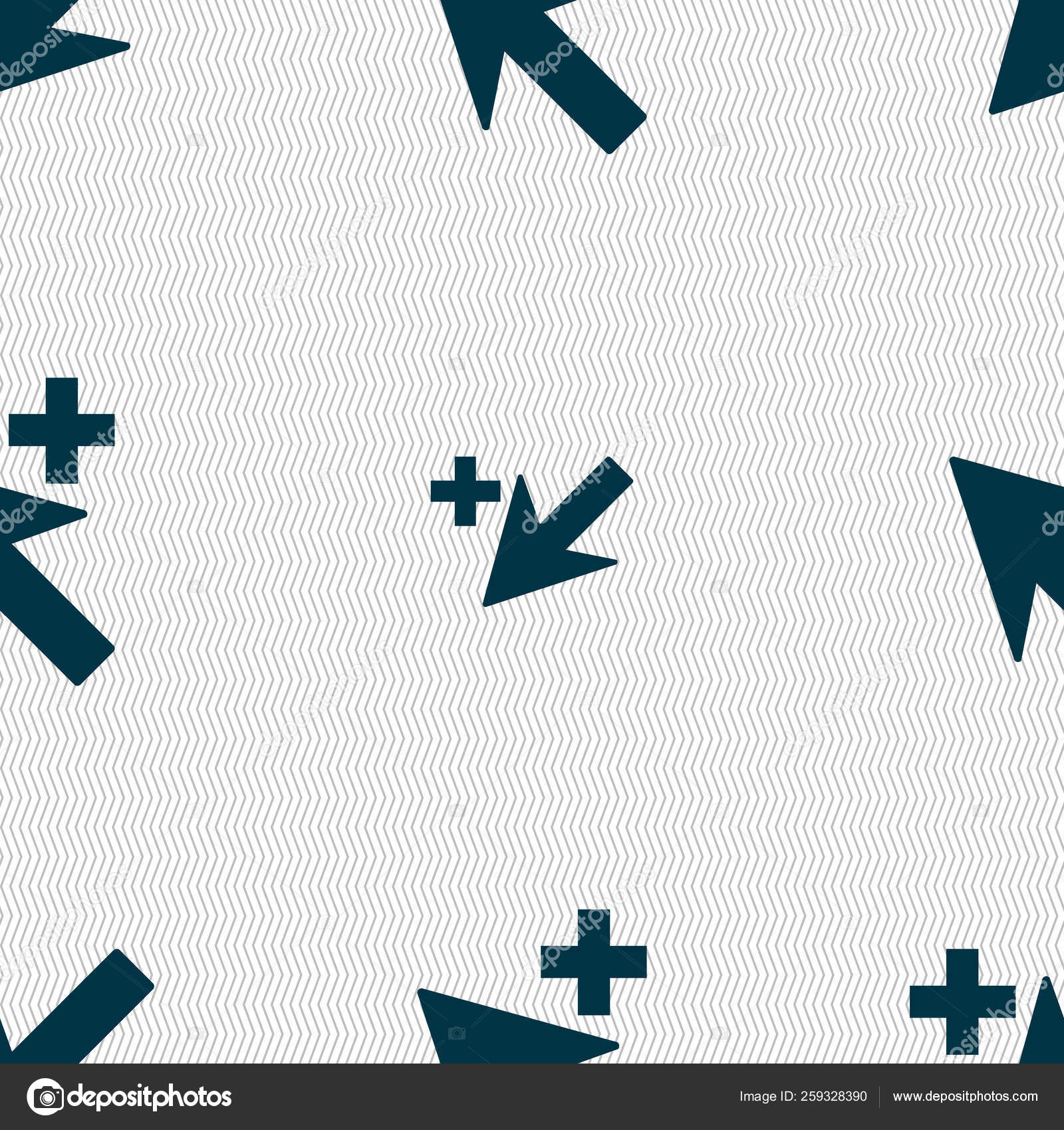 Cursor Arrow Add Icon Sign Seamless Abstract Background Geometric ...