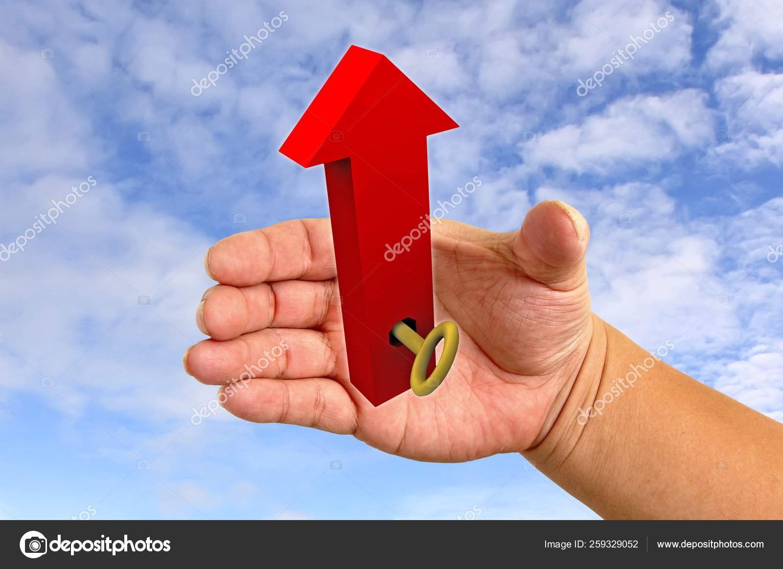 Hands Red Arrow Stock Photo by ©YAYImages 259329052