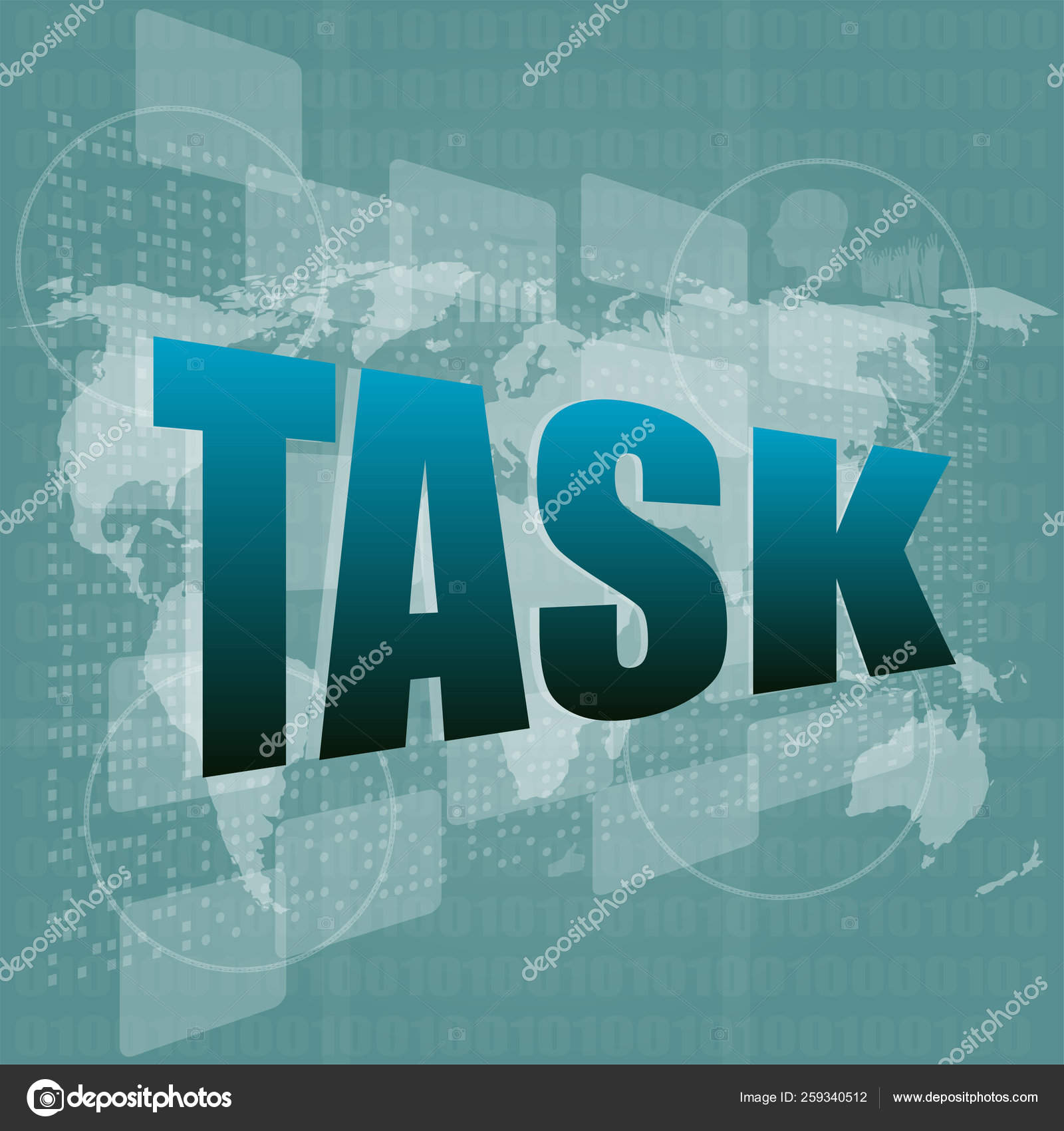 Task Word Digital Screen Background World Map Stock Photo by ©YAYImages ...