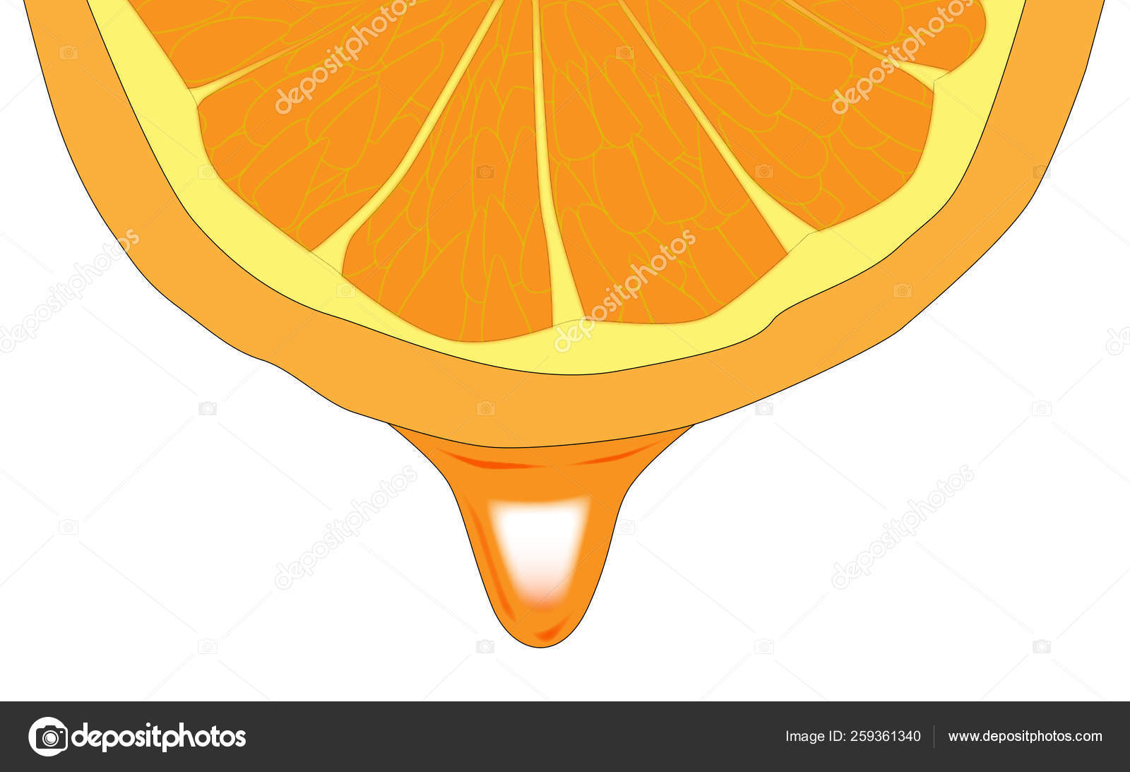 Drop Orange Juice Dripping Orange Slice Stock Photo by ©YAYImages 259361340