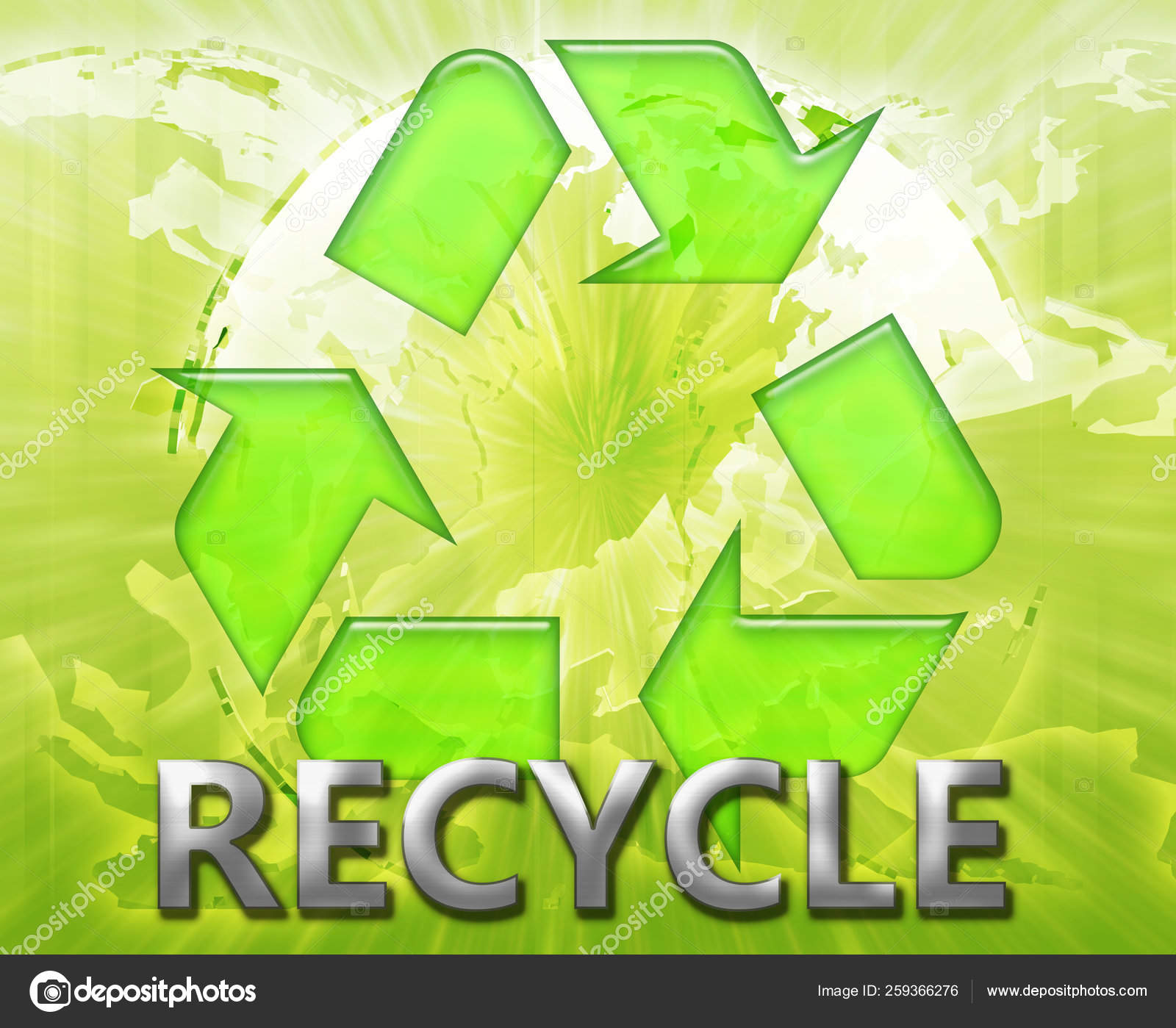 Global Recycling Eco Symbol Background Concept Collage Illustration ...
