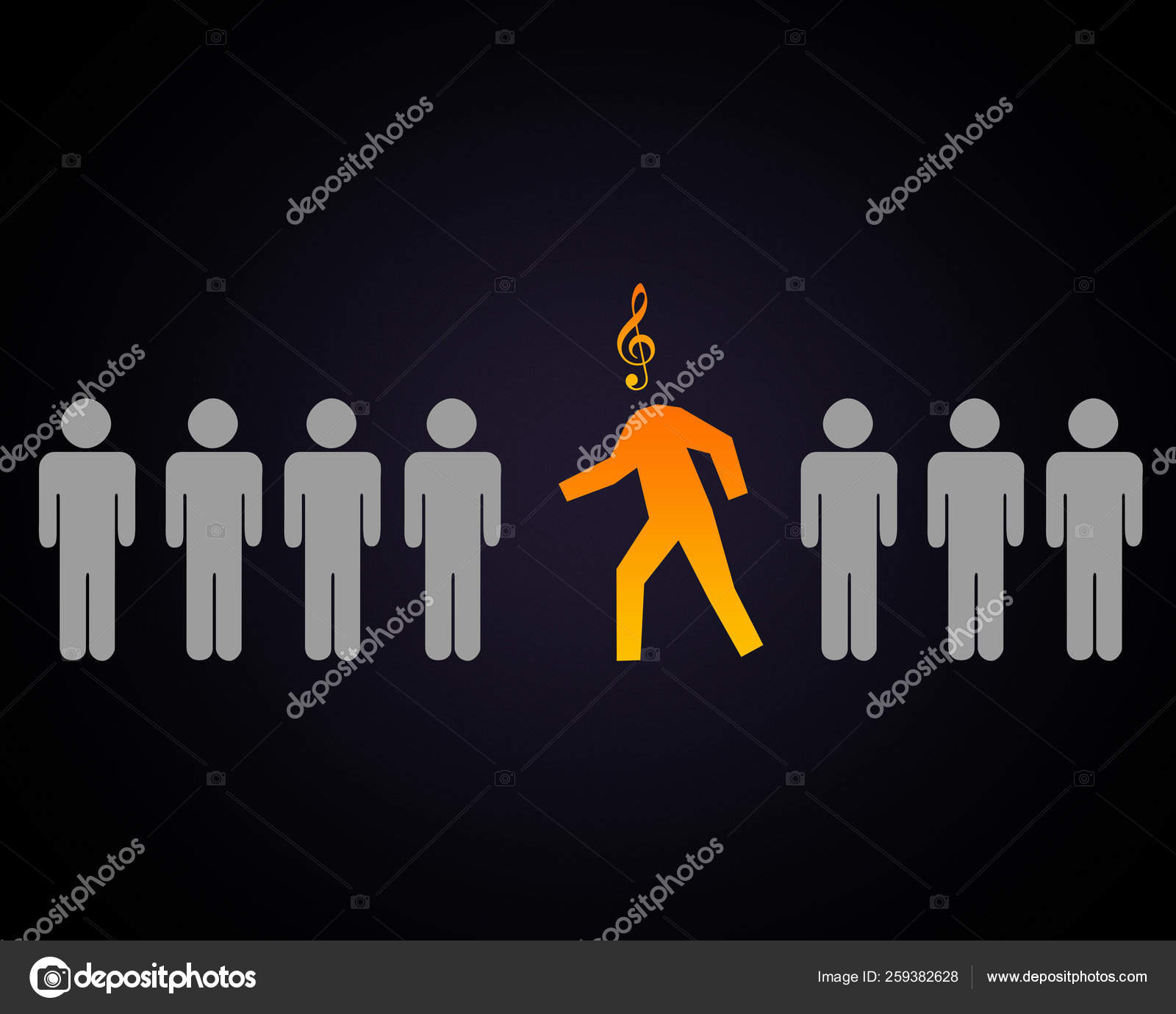 Human Figure Music Note Symbol Stock Photo by ©YAYImages 259382628