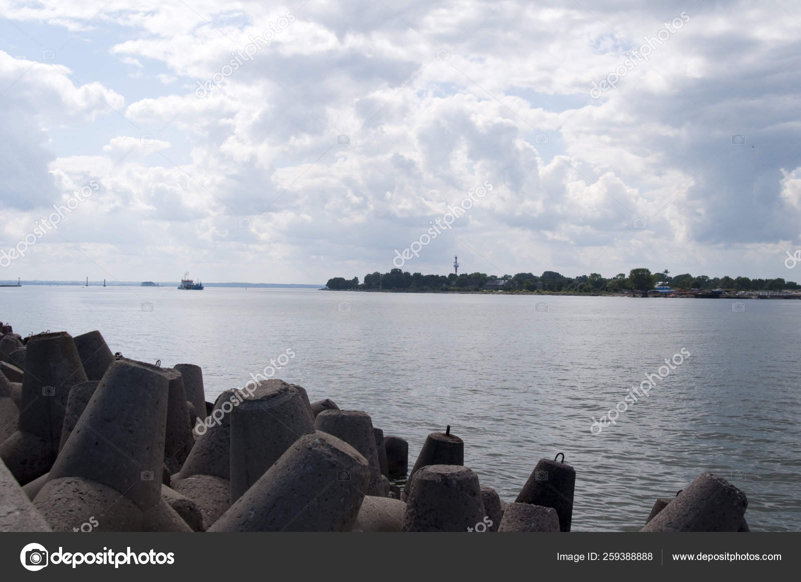 High Resolution Image Wave Absorber Coast Baltic Sea Stock Photo by ...