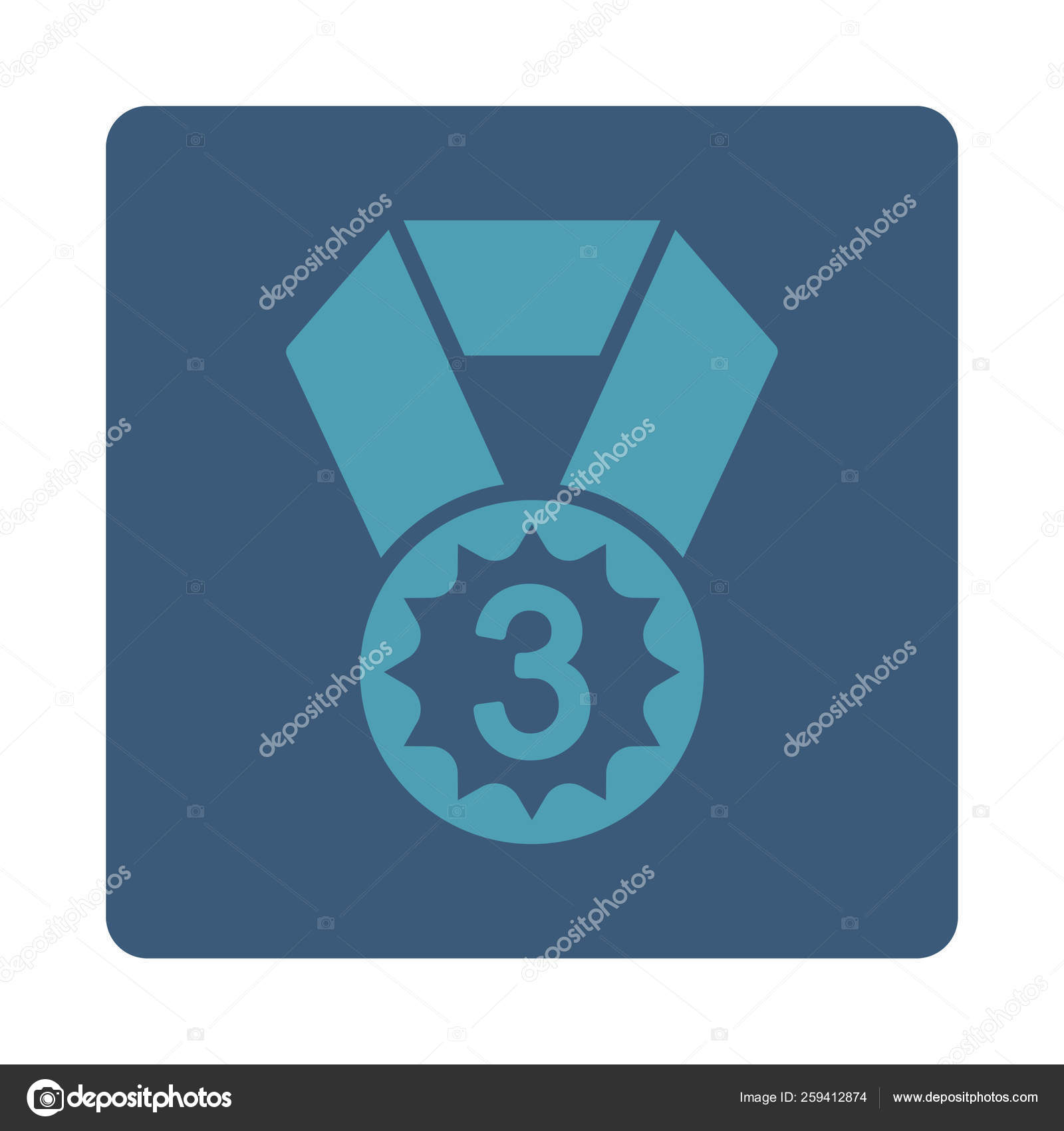 Icono Del Tercer Lugar Award Buttons Overcolor Set Estilo Icono — Foto ...