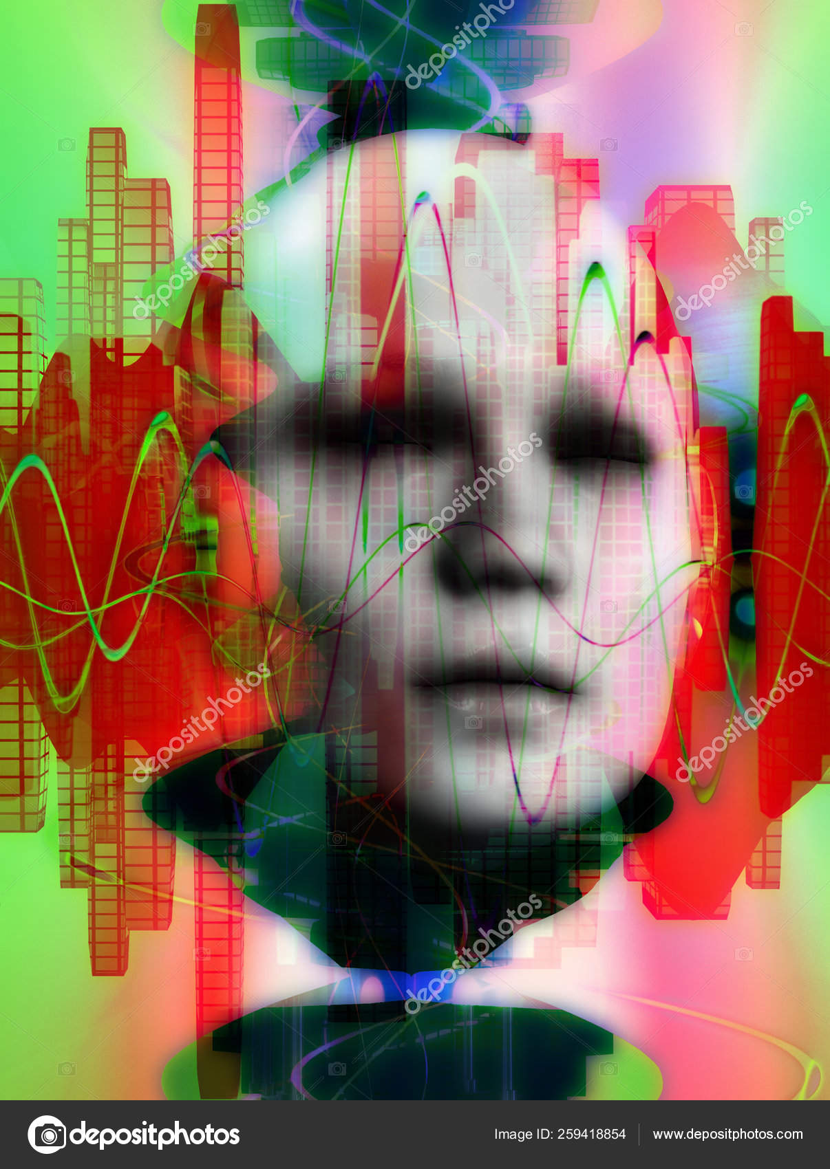 Face Surrounded Soundwaves Music Concepts Stock Photo by ©YAYImages ...