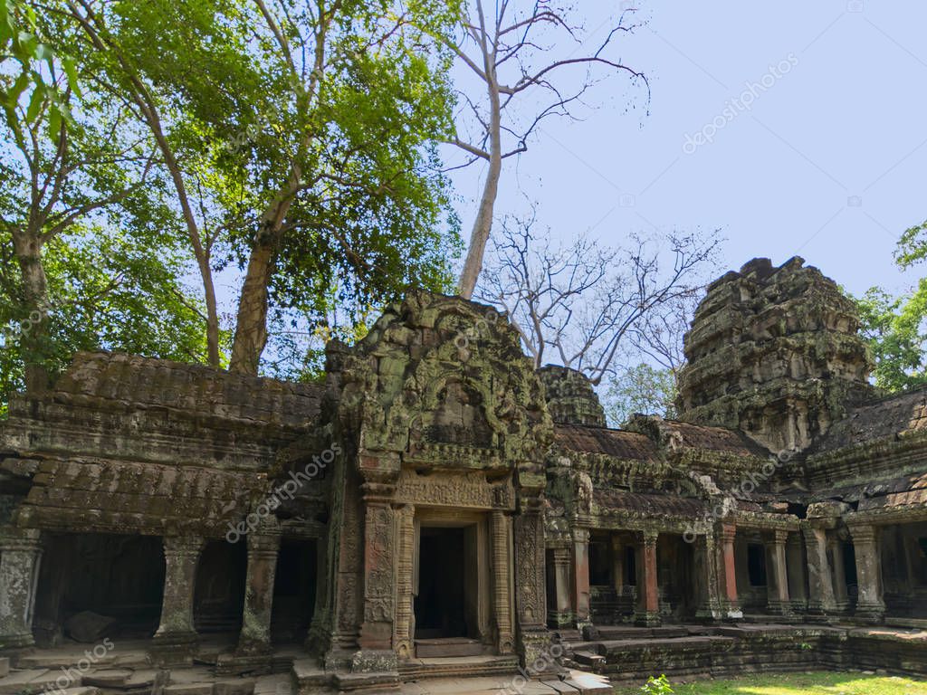 Prasat Ta Prum. Provincia de Siem Reap, Camboya. El monumento religioso ...