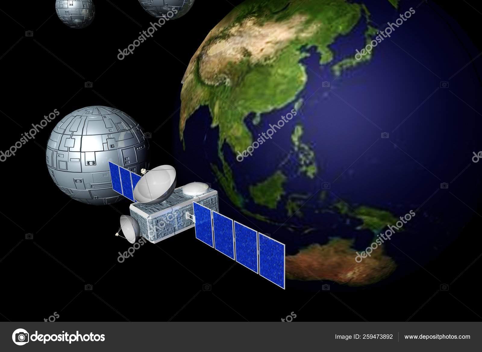 Communication Satellite Space Background Stock Photo by ©YAYImages ...
