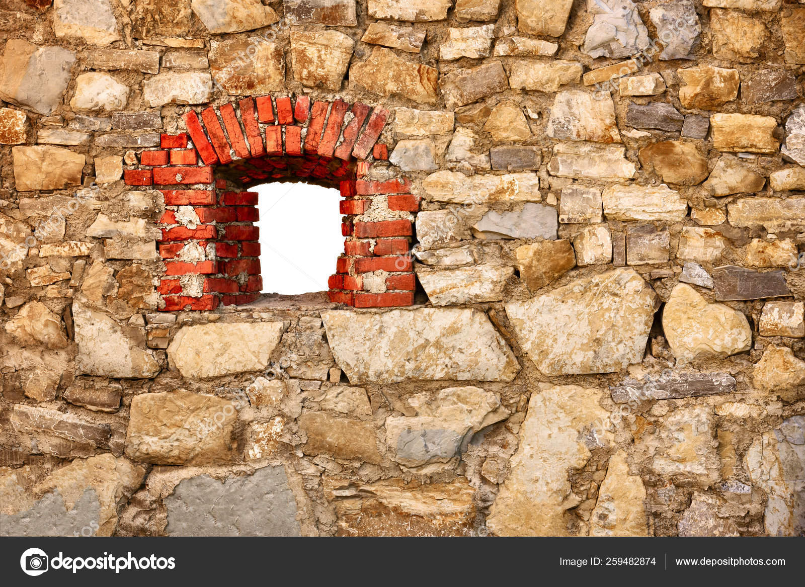 Old Wall Ruined Castle Window — Stock Photo © YAYImages #259482874