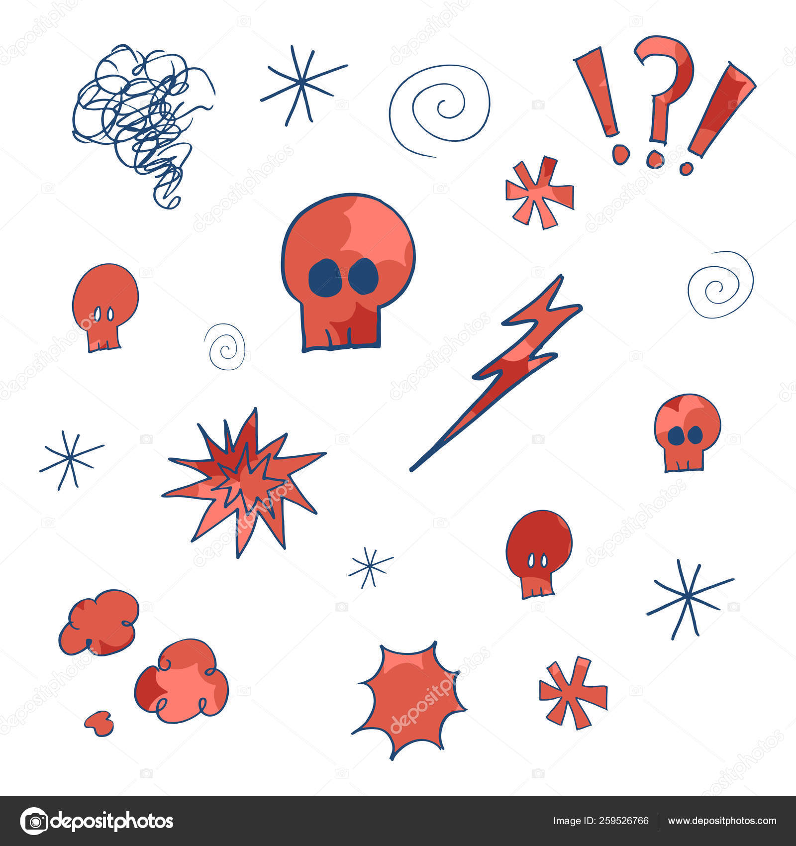 Swearing Doodles Isolated White Background Stock Photo by ©YAYImages ...