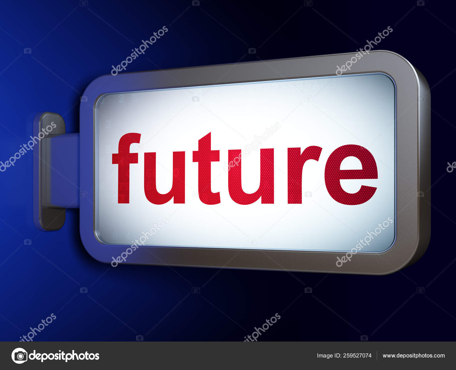 Timeline Concept Future Advertising Billboard Background Rendering ...