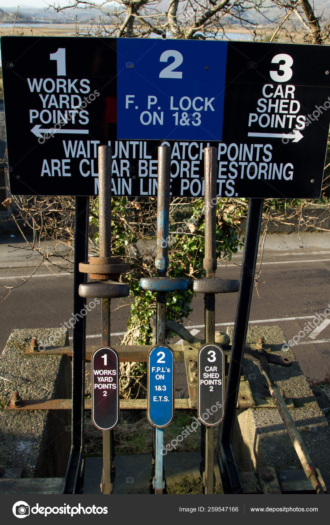 Vintage Set Points Levers Railway Use Signs Indicating Use Stock Photo ...
