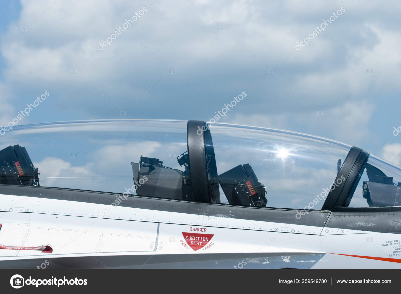 Cockpit Canopy White Two Seater Fighter Jet – Stock Editorial Photo ...