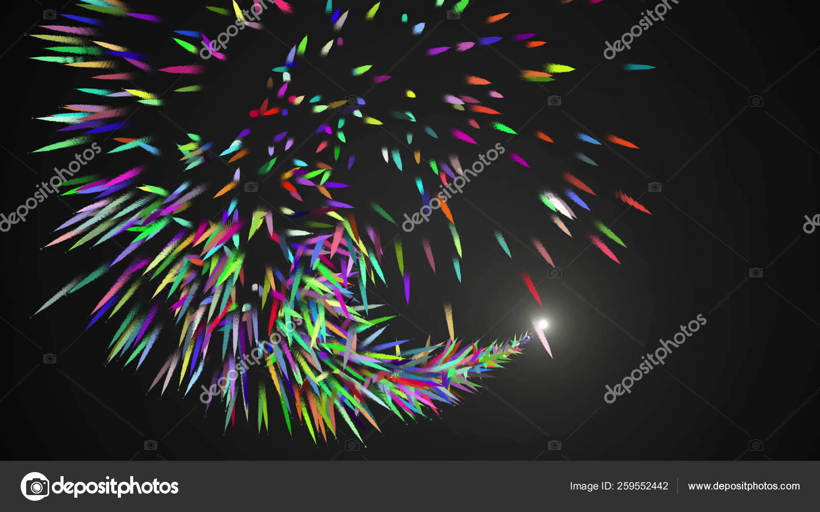 Dancing Fireworks Particles Light Streak Looping Motion Resolution ...