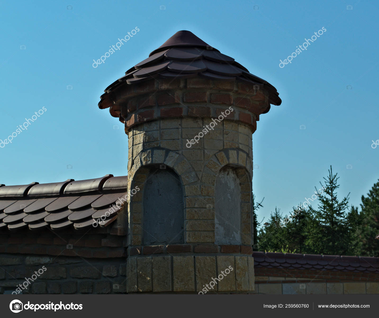 Small Brick Tower Monastery Fence Stock Photo by ©YAYImages 259560760