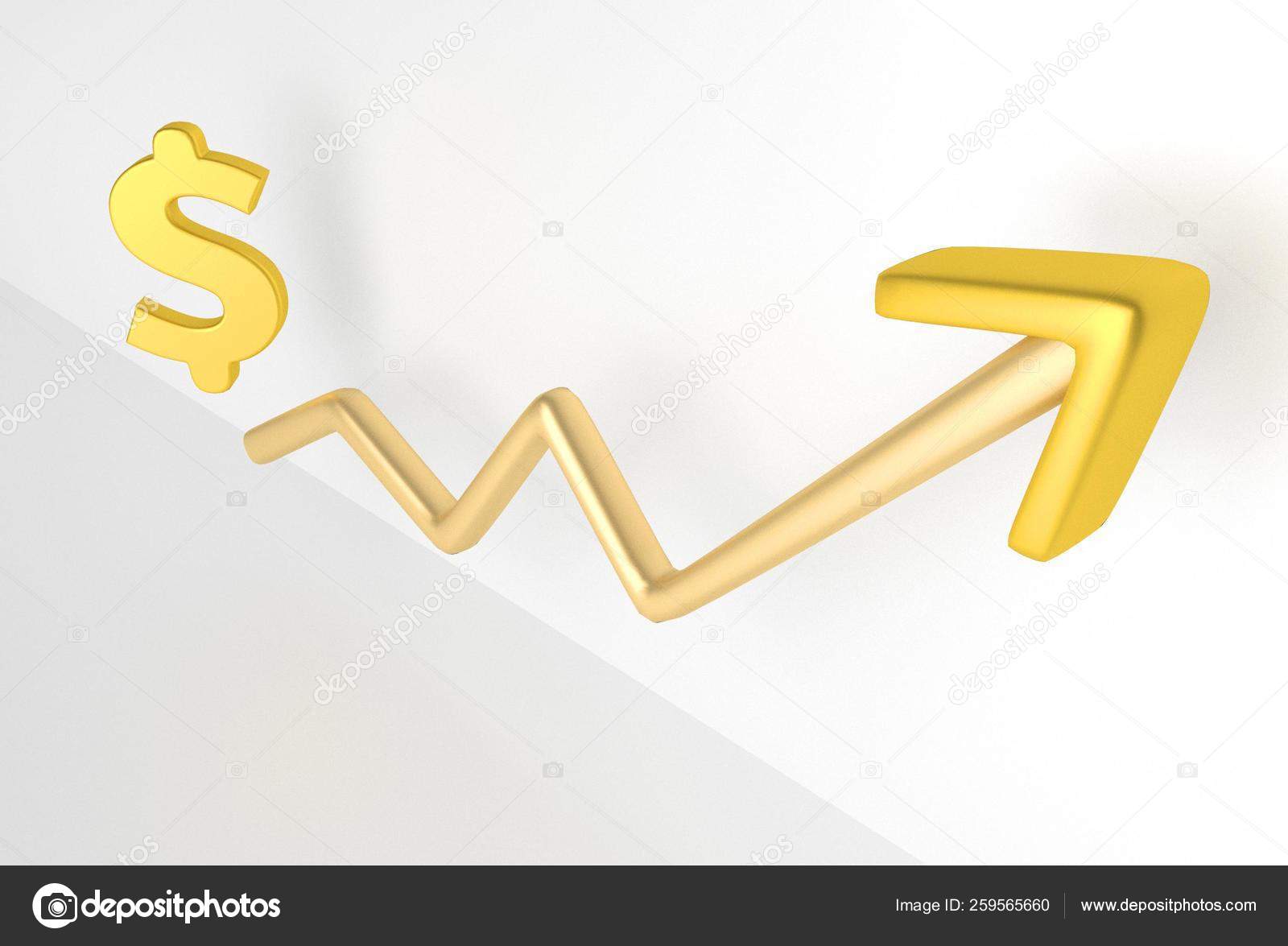 Increasing Graph Dollar Symbol Rendering Stock Photo by ©YAYImages ...