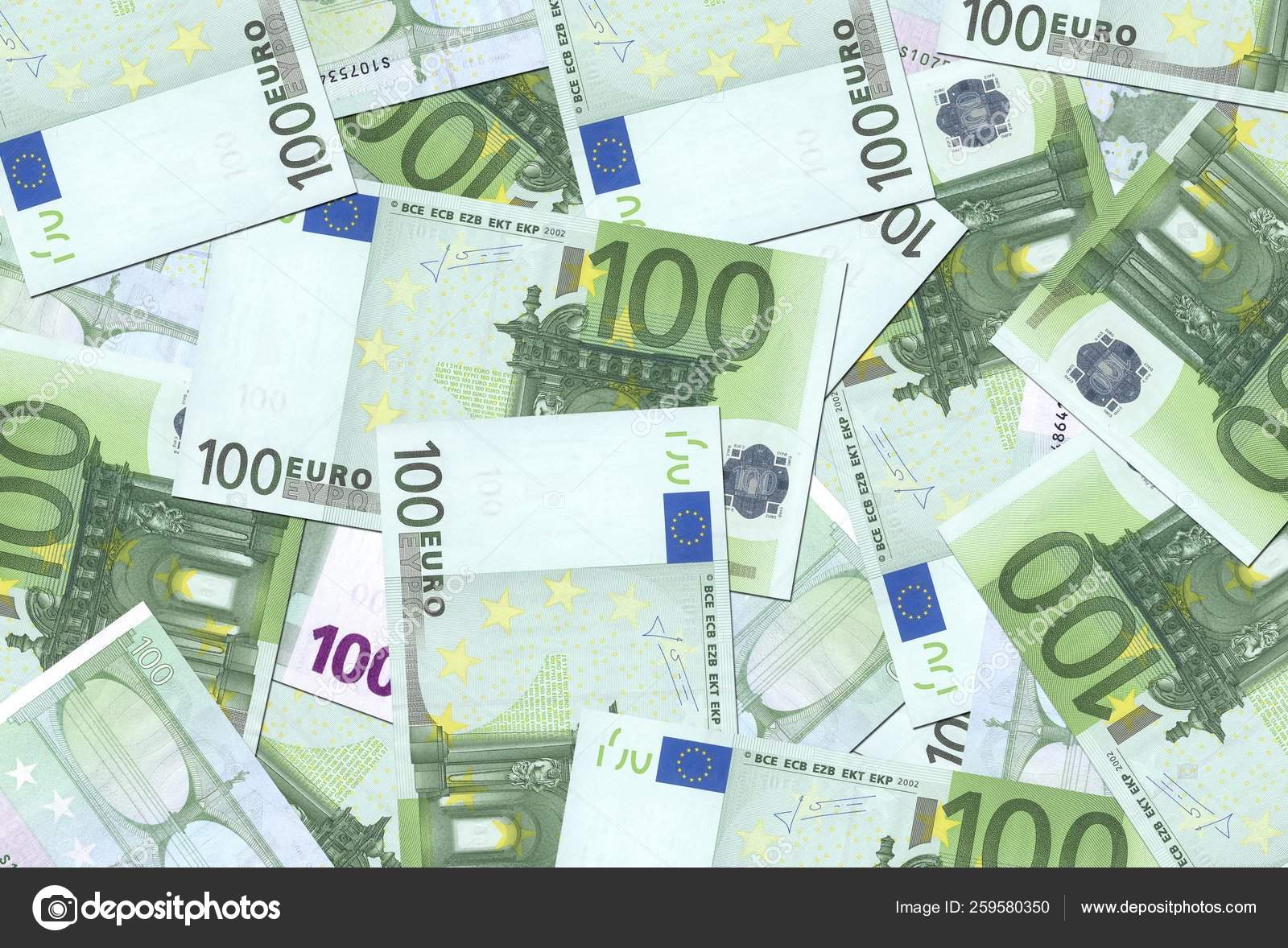 100 Euro Notes Background Texture Mingled Pile Stock Photo by ...