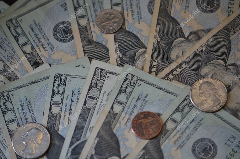 moneda veinte billetes de dólar y el cambio 2022